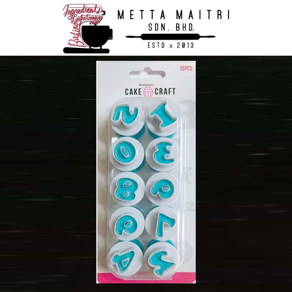 Metta Maitri Cookie Cutter & Presser Kitchen Number Fondant Letter Mold ...