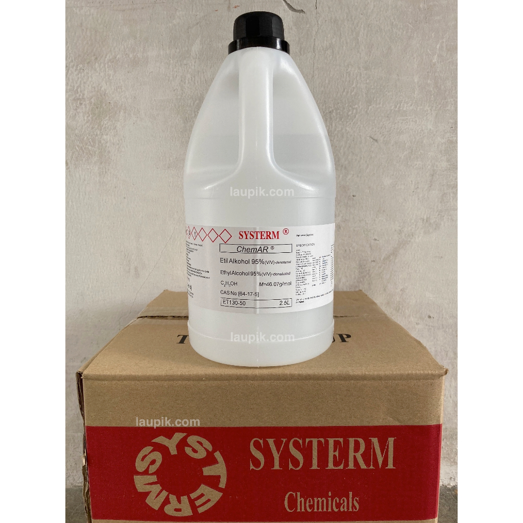 Alcohol / Ethanol / Ethyl Alcohol ( DENATURED ) AR 2.5L SYSTERM | Shopee Malaysia