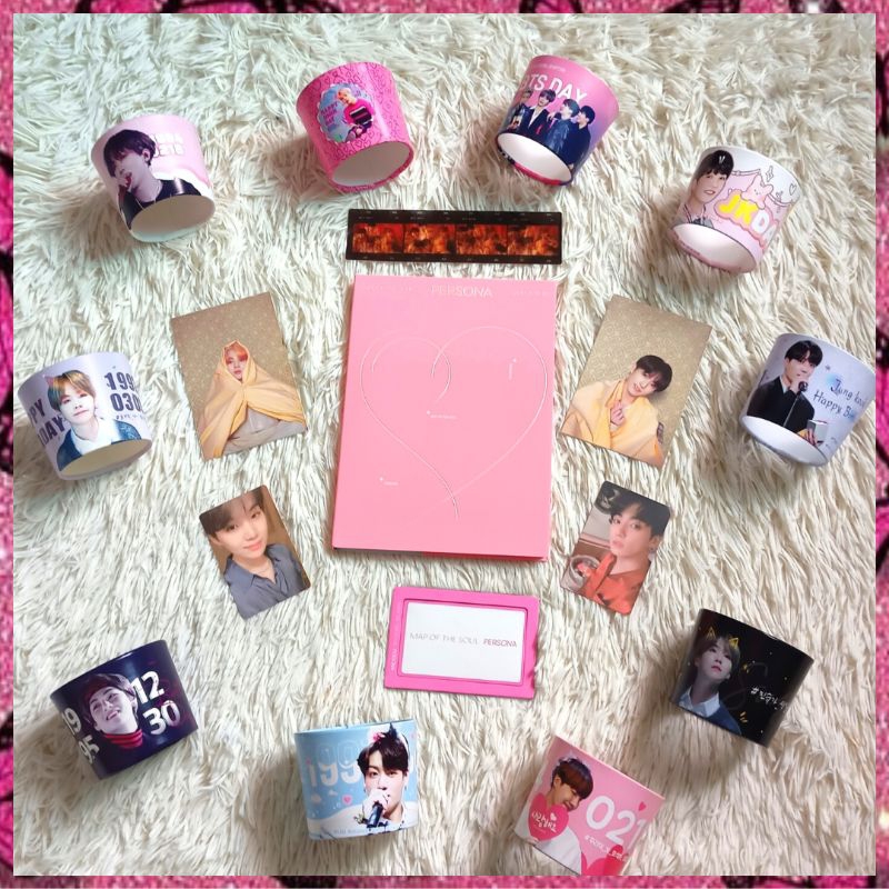 BTS PERSONA ALBUM WITH POSTER & POB OFFICIAL JIMIN JUNGKOOK POSTCARD ...