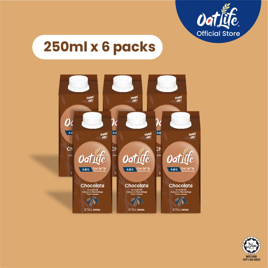 OatLife Chocolate Oat Milk (250ml x 6) | Shopee Malaysia