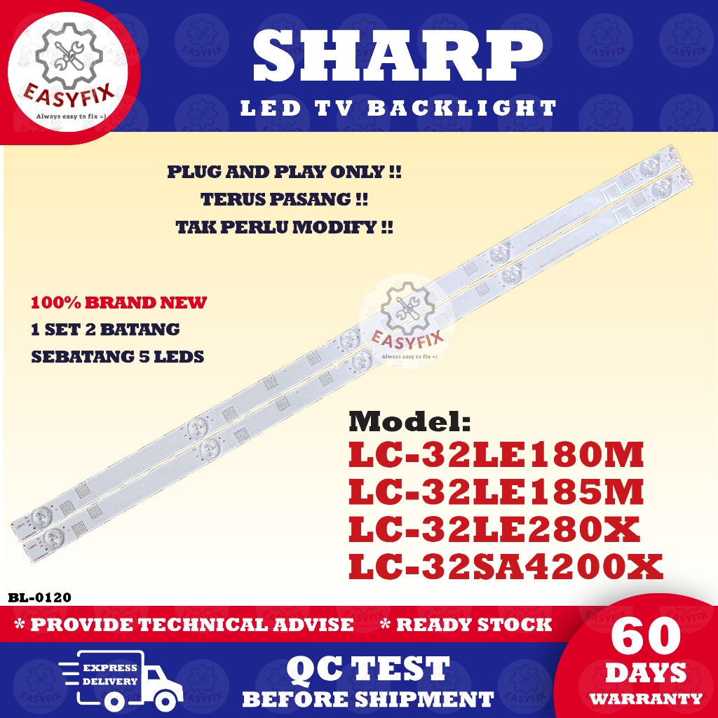 LC-32LE180M / LC-32LE185M / LC-32LE280X / LC-32SA4200X SHARP 32 INCH ...