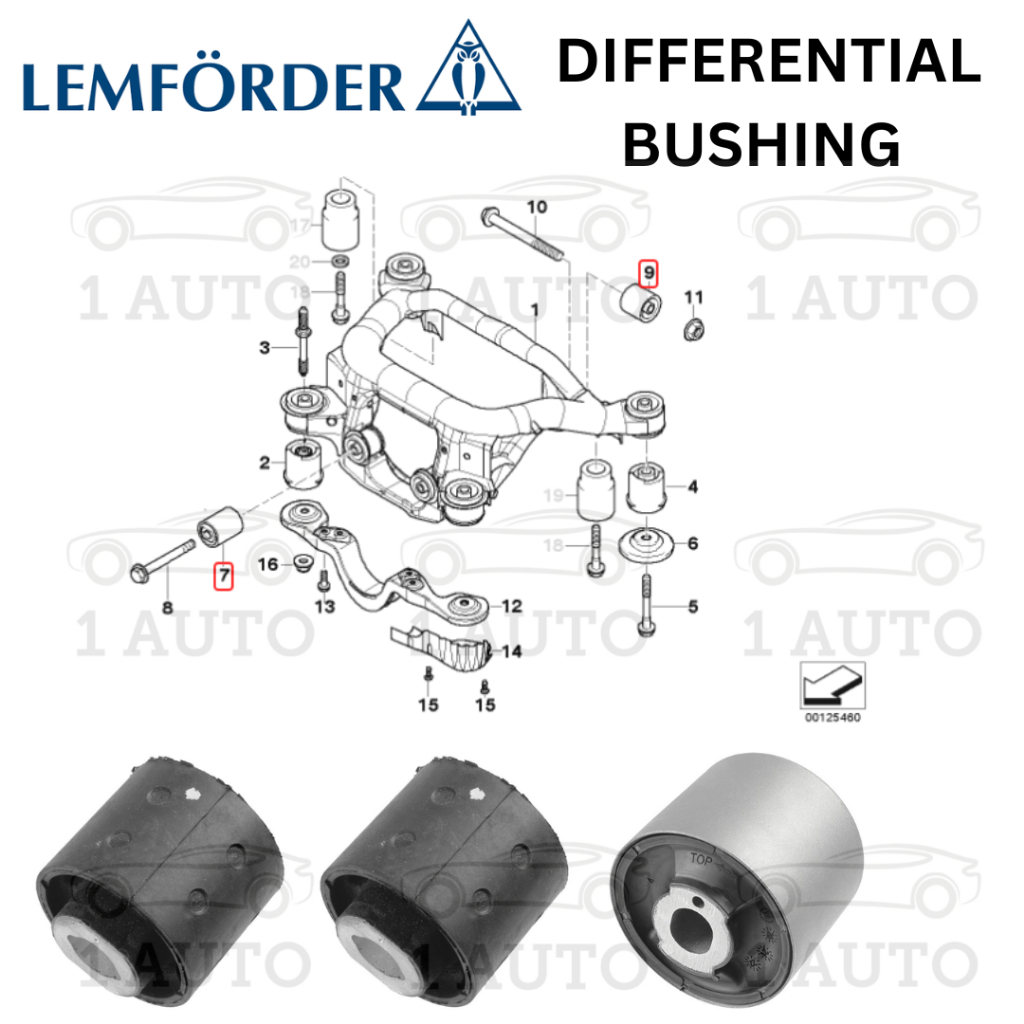 LEMFORDER GERMANY REAR DIFFERENTIAL BUSHING BMW E46 318i 320i 325i 328i ...