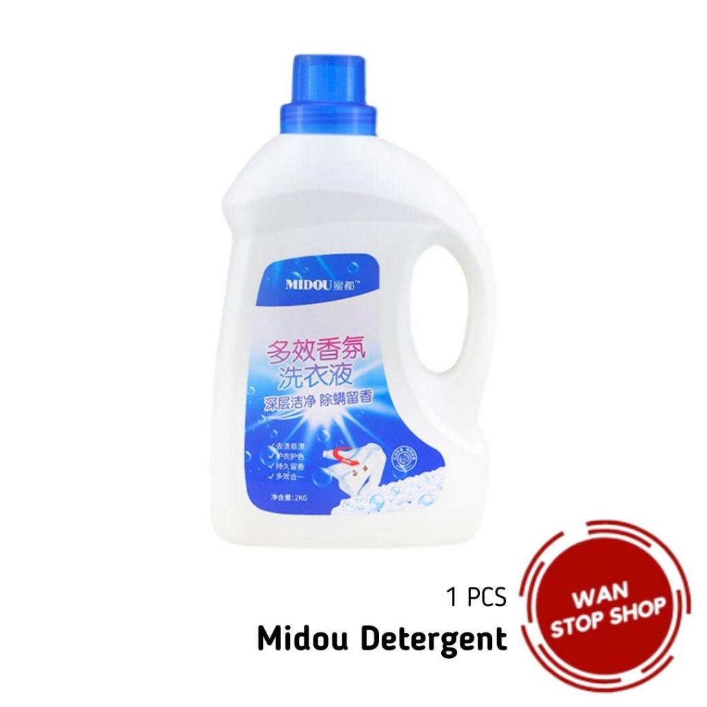 Midou Laundry Detergent 2kg Powerful Clothes Washing Soap Fabric ...