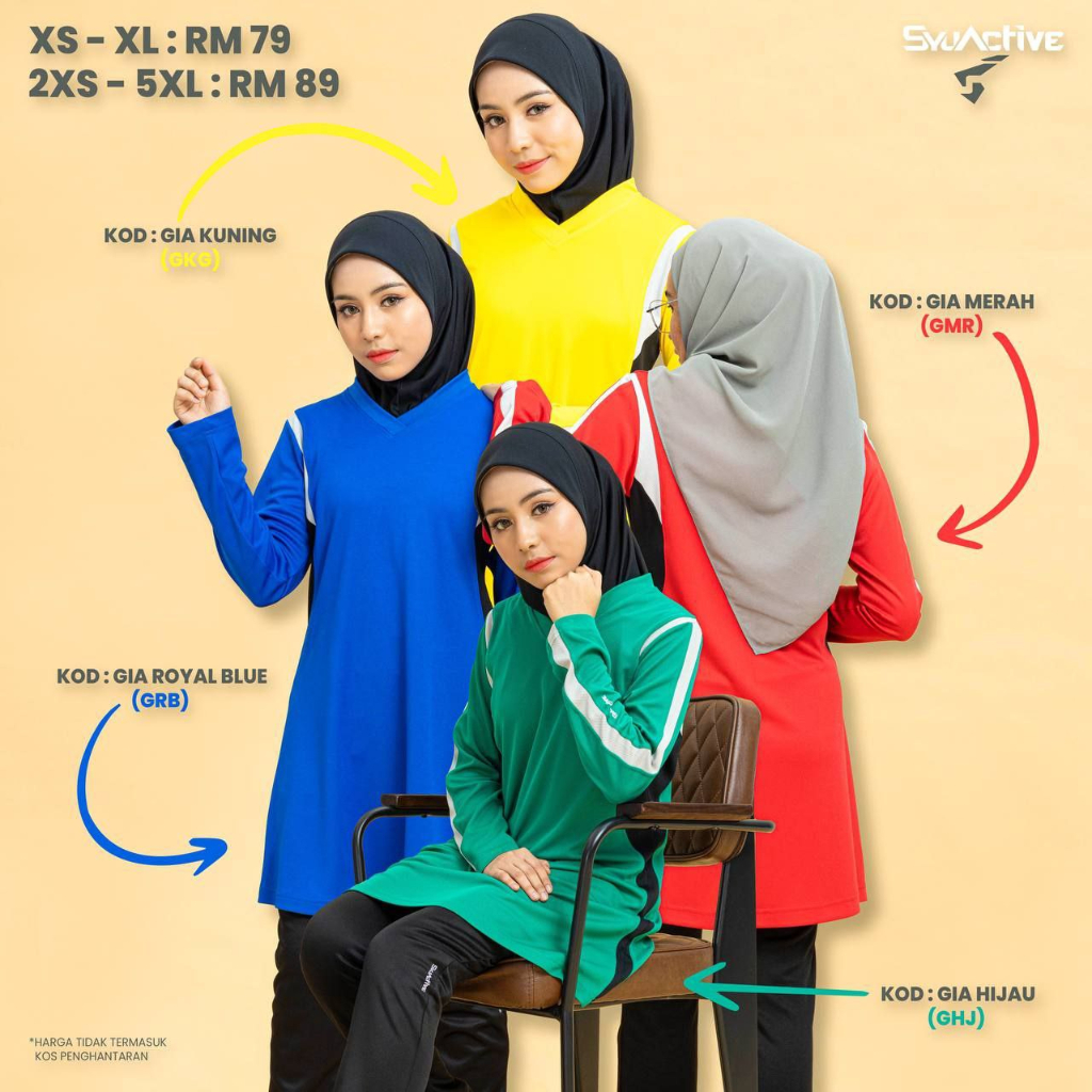 Baju Sukan Syuactive (Design GIA) | Shopee Malaysia