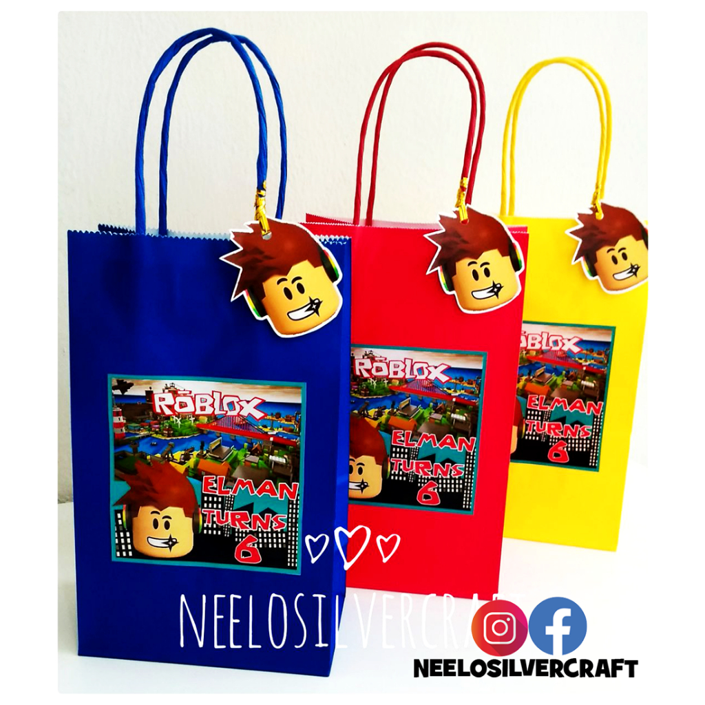 Roblox Theme Paperbag Goodiesbag for Birthday Party | Shopee Malaysia
