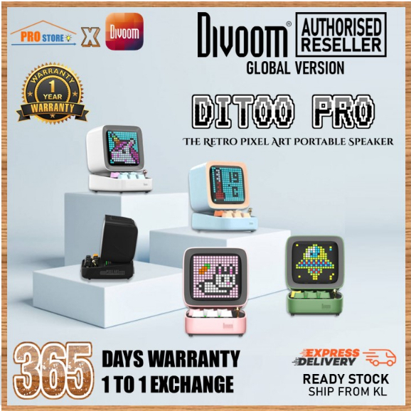【PROSTOREMALAYSIA】Divoom Ditoo Plus / PRO RGB Pixel Art Portable ...