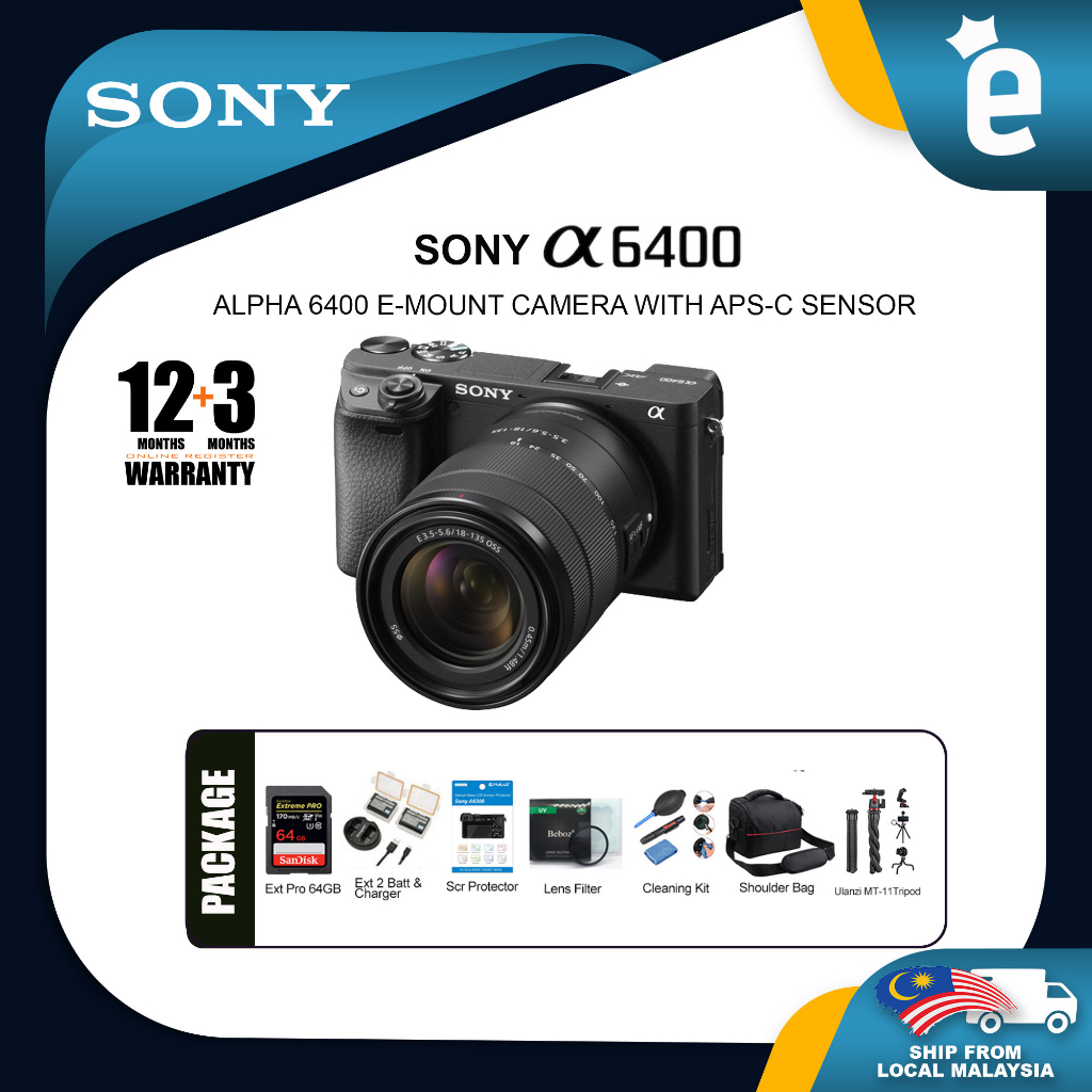 Sony a6400/A6400 Mirrorless Digital Camera With Lens (16-50mm & Body ...