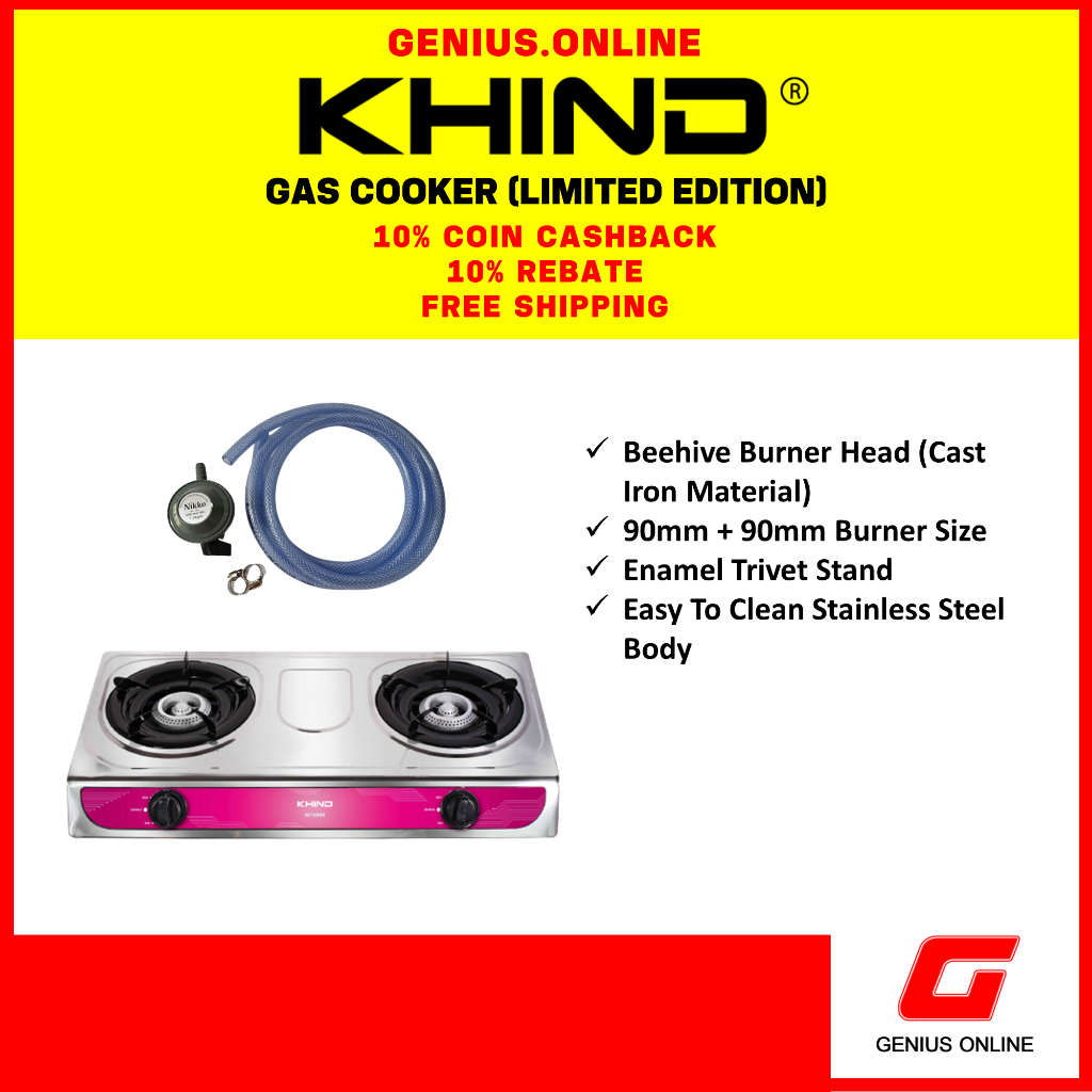 KHIND Double Gas Cooker Stove GC109GS/GC1009 | Shopee Malaysia