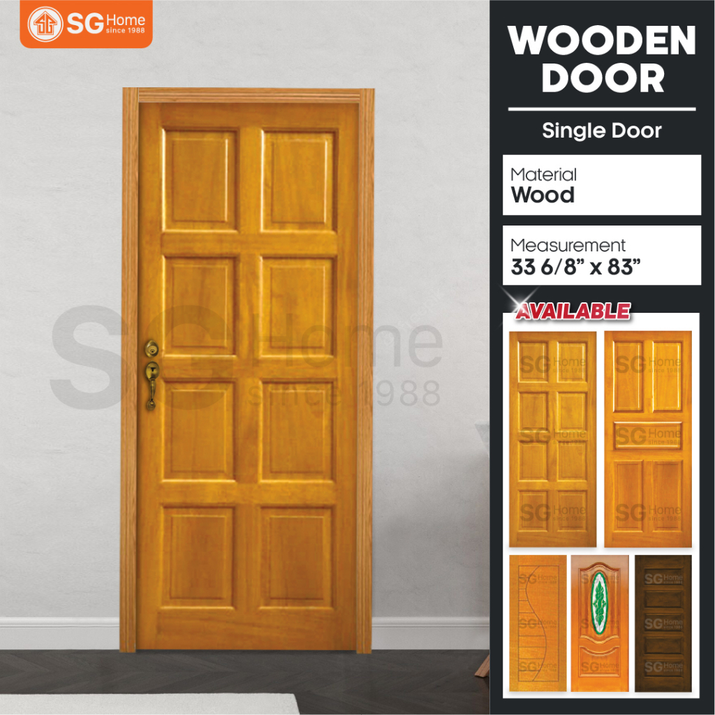[READY STOCK] Wooden Door Size 33'' 3/4 X 83'' TOP With Door Natural ...