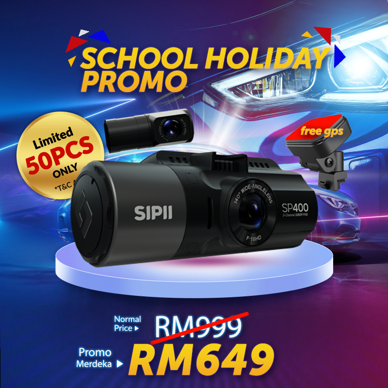 Ready Stock SIPII SP400 1st 3 Channel Dashcam Front Rear Inside in ...