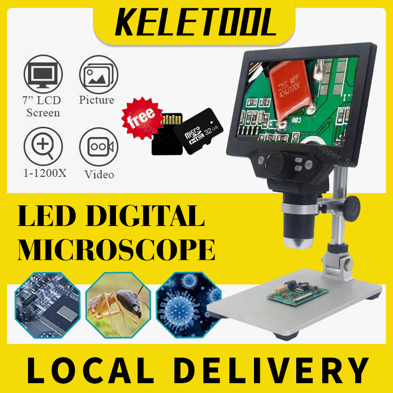 1200X Microscope Digital Portable Video Microscope With LCD For ...