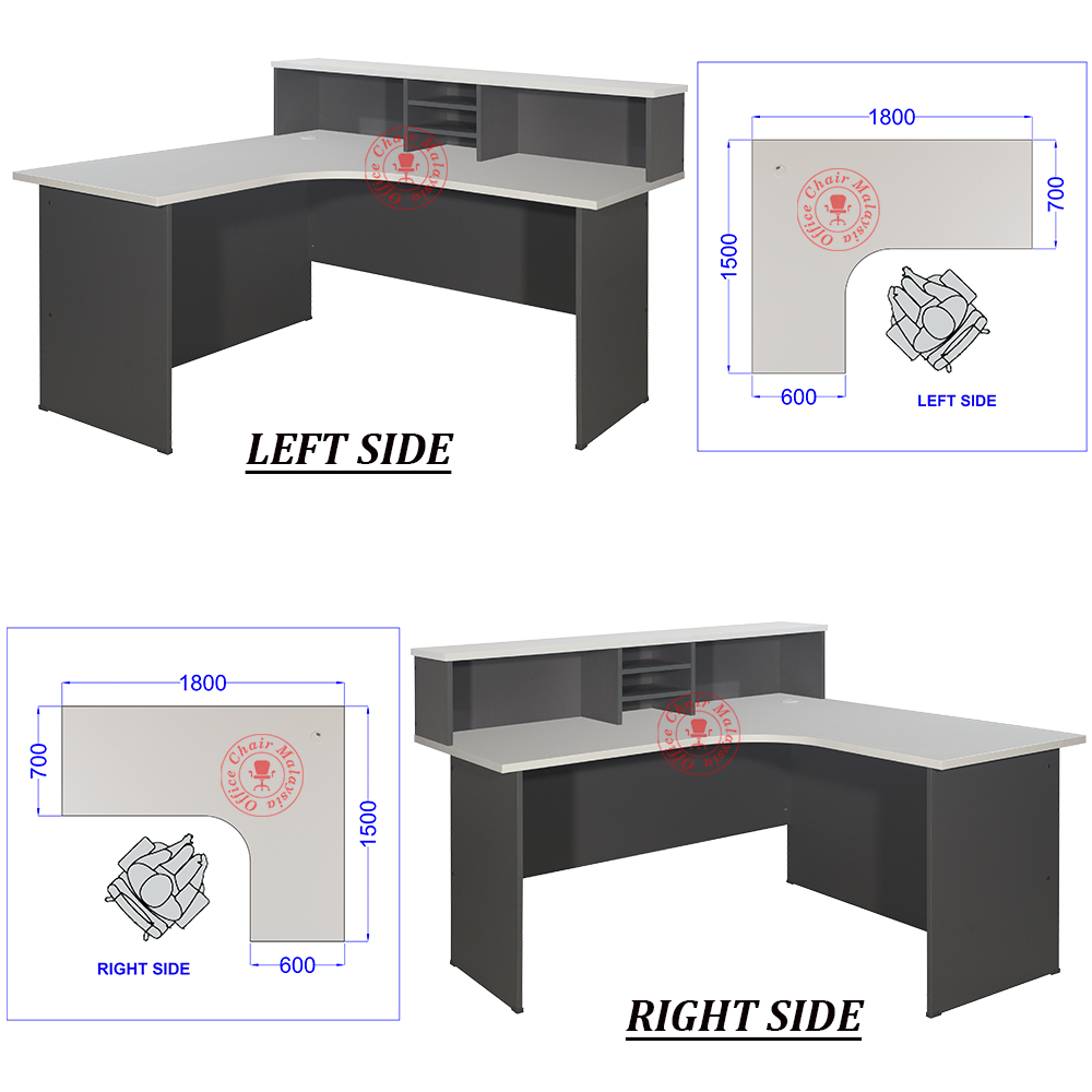 L Shape Reception Counter Table / Cashier Counter Table / Receptionist ...