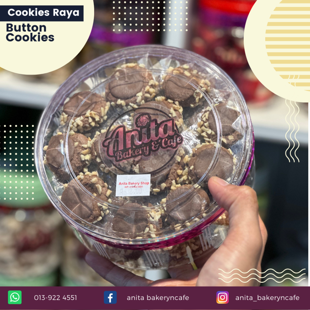 Biskut Raya 2023 Button Cookies 48pcs/balang | Shopee Malaysia