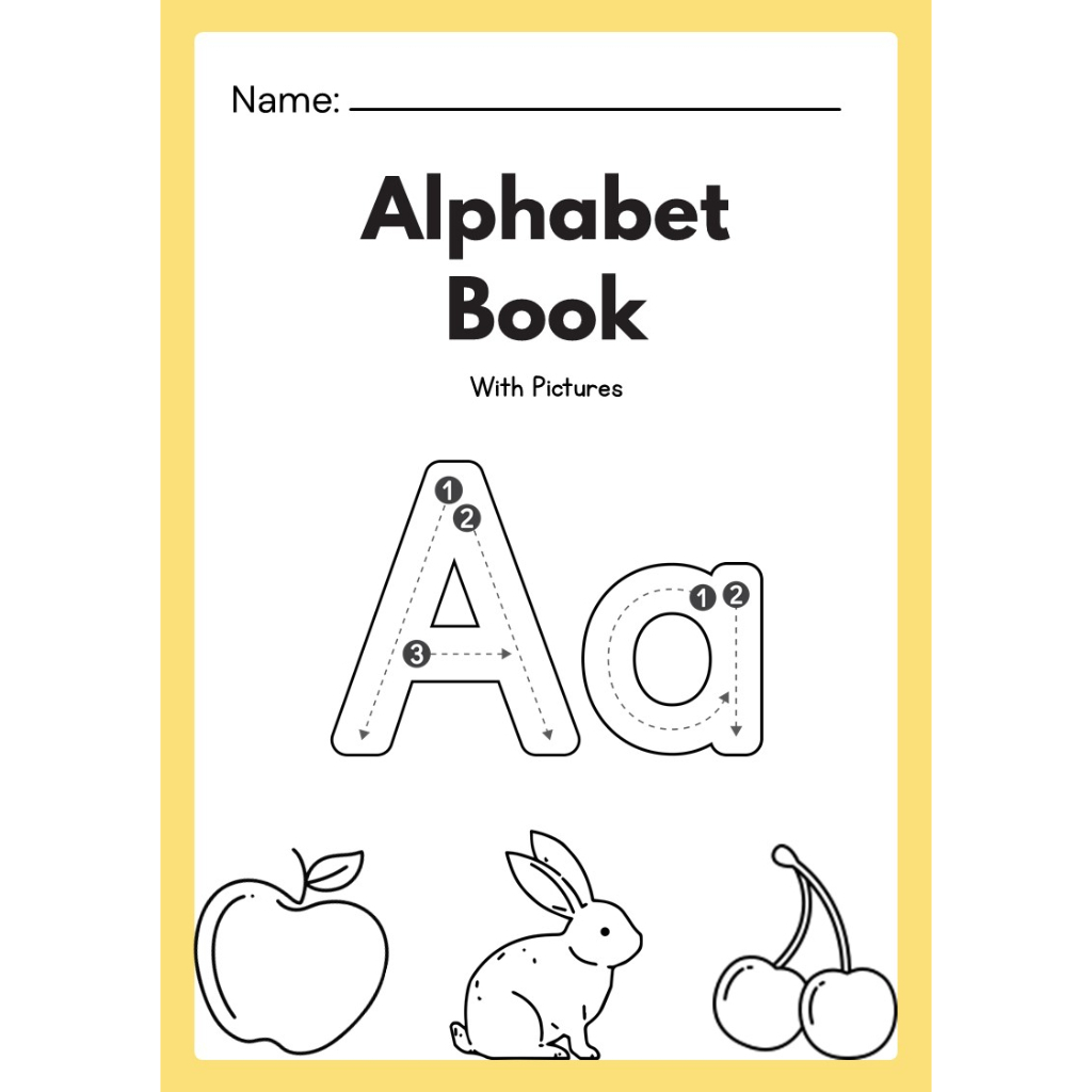 PRESCHOOL WORKSHEET [EDITABLE] Alphabet Book A-Z Writing with Pictures ...
