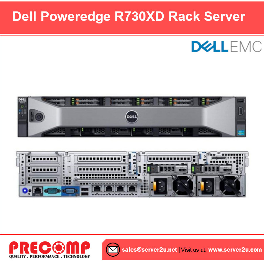 (Refurbished) Dell PowerEdge R730xd Rack Server (2xE52699v4.320GB.5x2TB ...