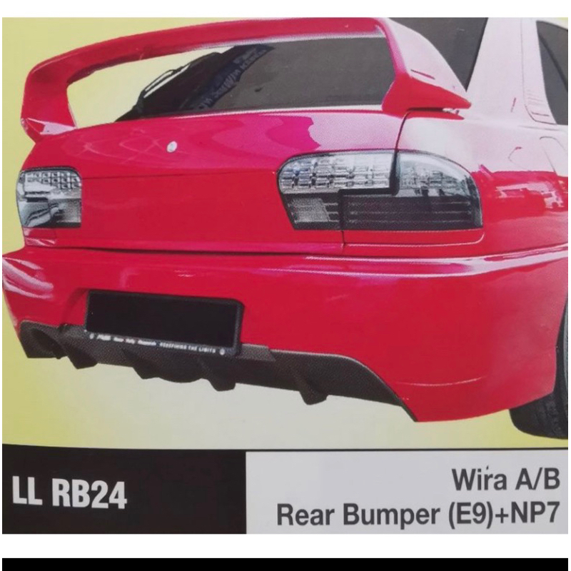 Wira Aeroback Rear Bumper (RB24) Fibreglass Without Paint | Shopee Malaysia