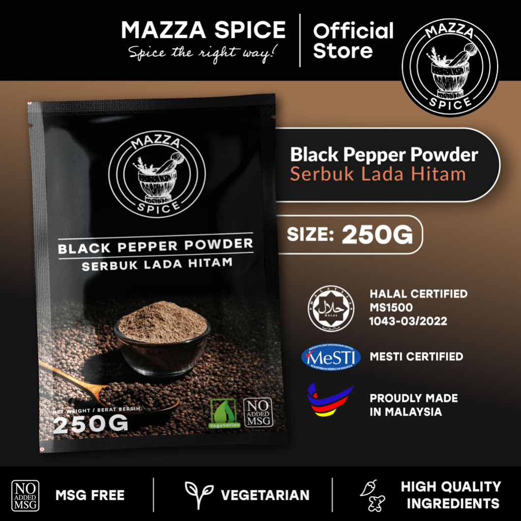 Mazza Spice Sarawak Black Pepper / Serbuk Lada Hitam Sarawak | Shopee ...