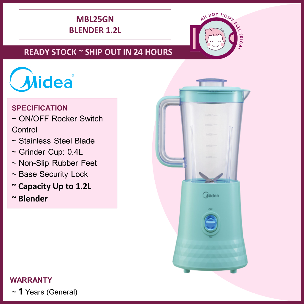 Midea Blender 1.2L - MBL25GN | Shopee Malaysia