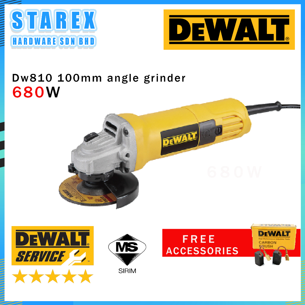 DEWALT DW810 680 Watt 100mm Heavy Duty Angle Grinder | Shopee Malaysia