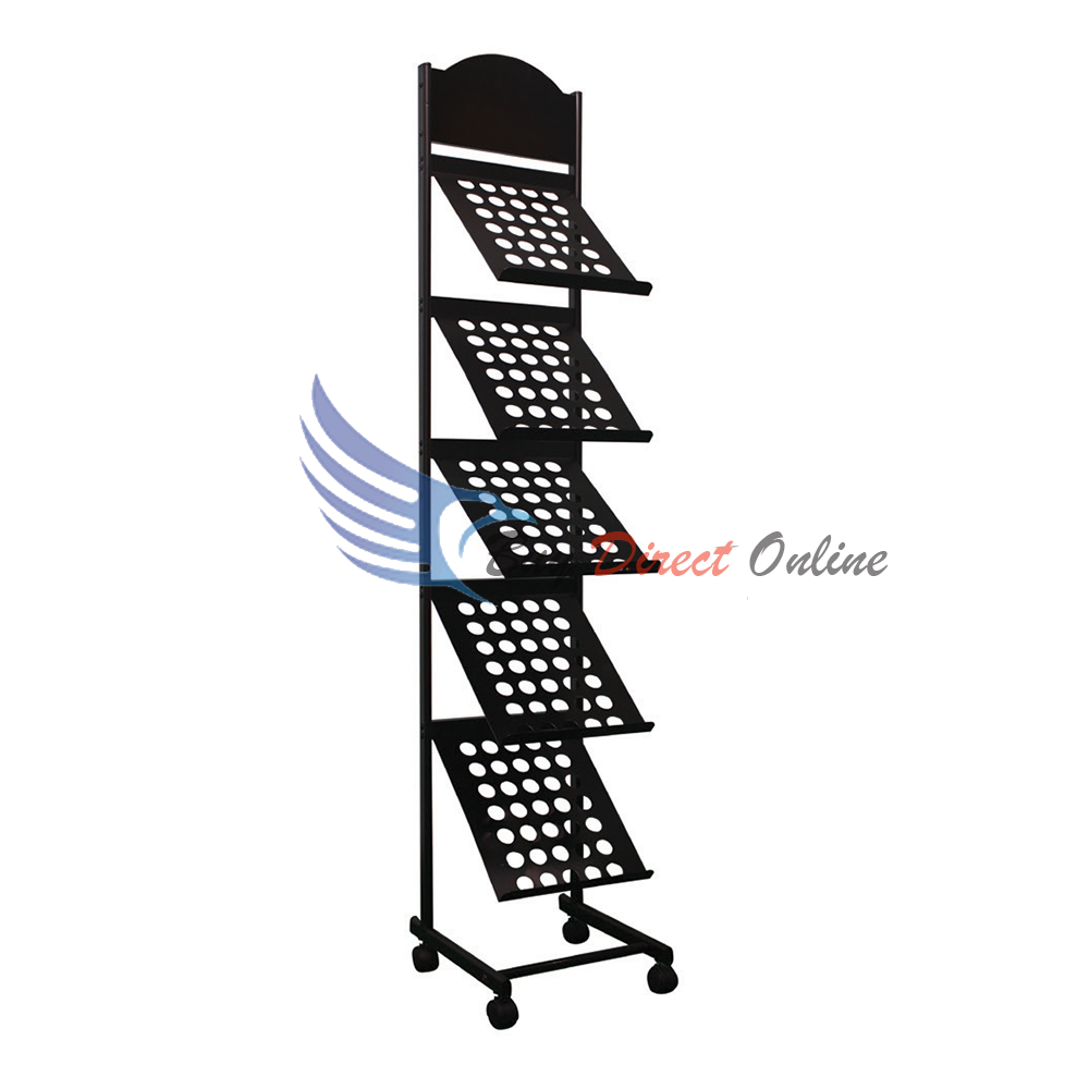 Black Magazine Rack /Rak Majalah /Foldable A4 Size Magazine Newspaper ...
