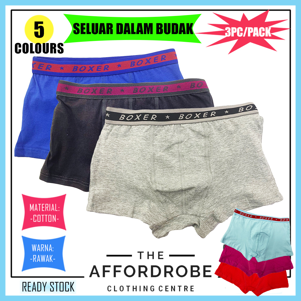 20-25" 3pcs/pack Seluar Dalam Budak Lelaki Kanak kanak/Boy Kid Cotton ...