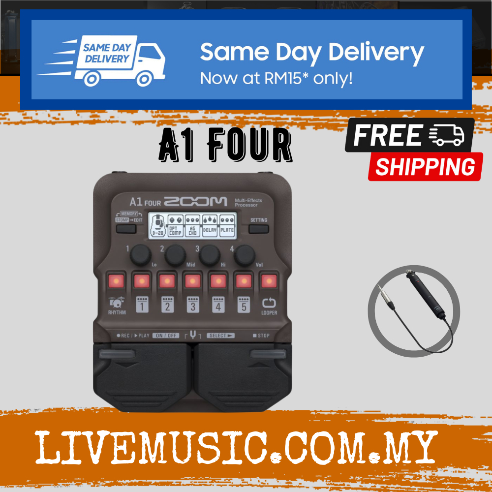 Zoom A1 Four Acoustic Instrument Multi-Effect Processor (A1Four/A1-Four) | Shopee Malaysia
