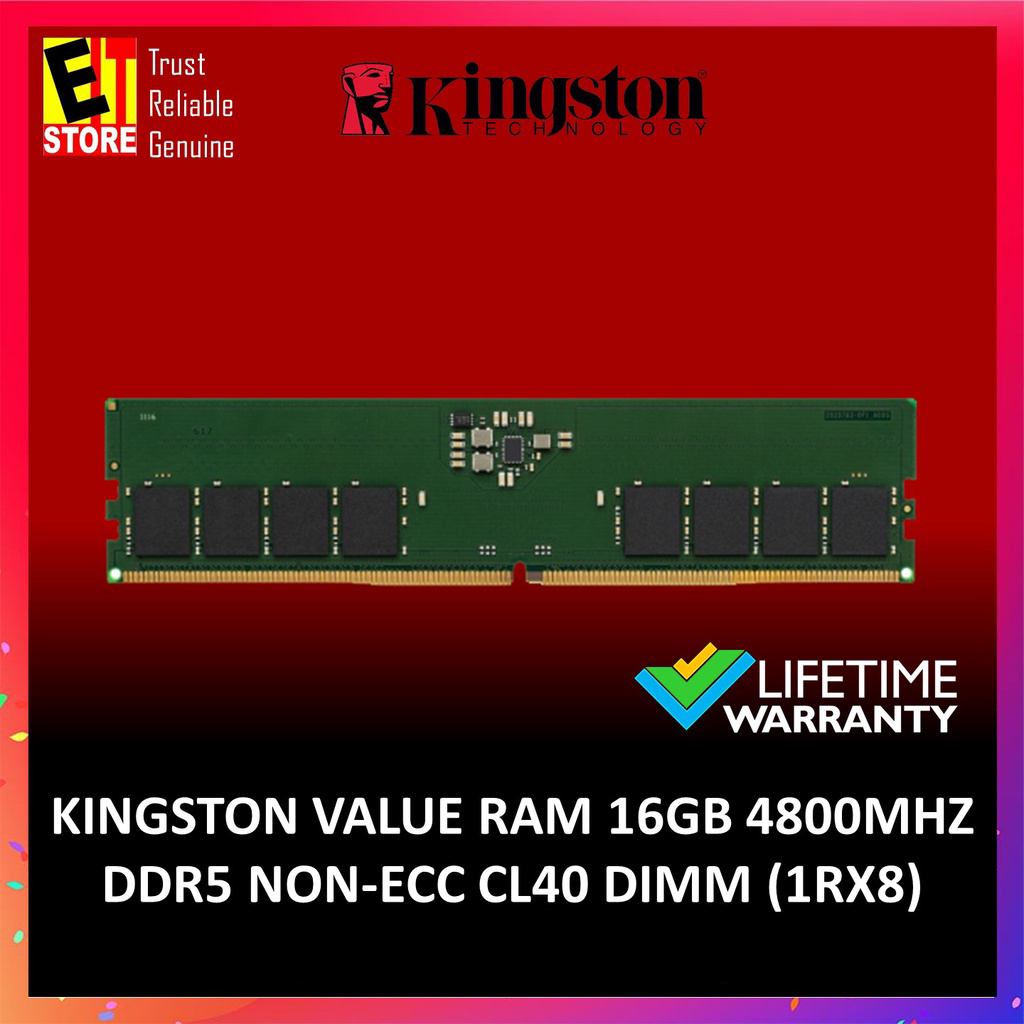 KINGSTON MEMORY 16GB DDR5 5600MHZ PC DIM RAM MEMORY KVR56U46BS8-16 ...