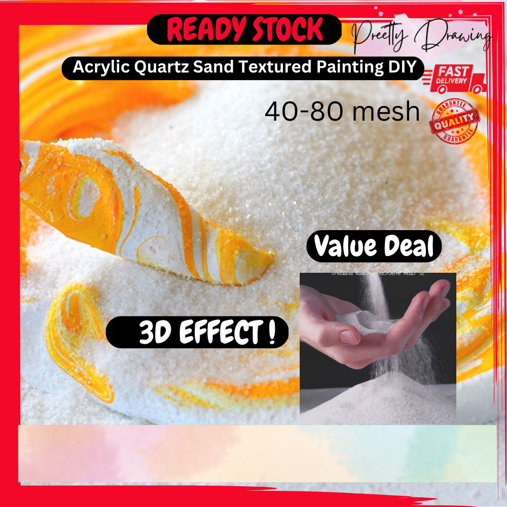 Pure Quartz Sand Art 石英砂 Pasir Kuarza Acrylic Texture Painting DIY Art ...