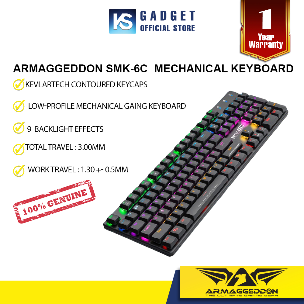 Armaggeddon SMK-6C Pyschkestrel Blue Switch Mechanical Keyboard | 104 ...