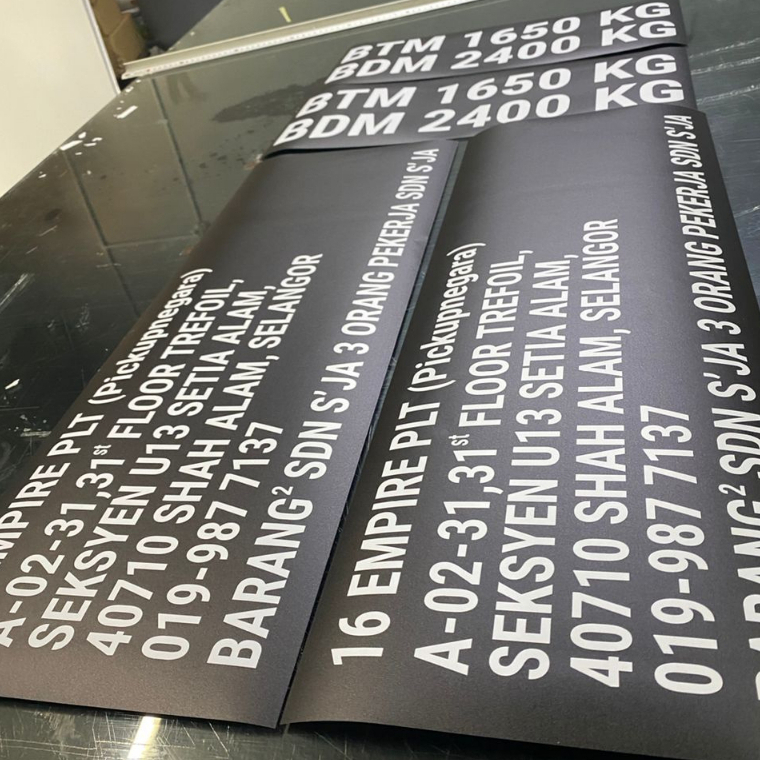 Puspakom Lorry Van Lori Badan Sticker - Custom Lorry Company Name ...