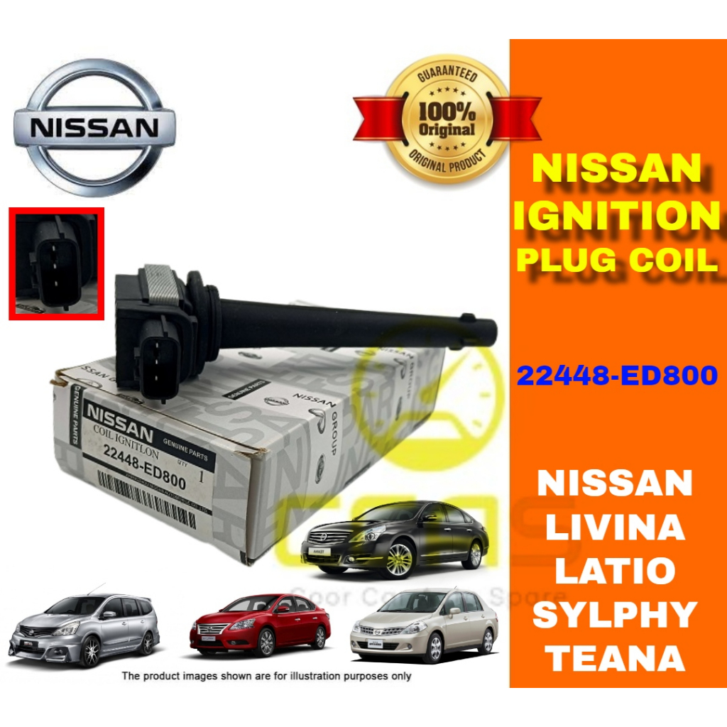 Nissan Ignition Plug Coil Livina L10 Latio Sylphy Teana 22448-ED800 ...