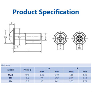 (10 pcs) PWM Screw DIN967 304 Stainless Steel Round Head Phillips for PC | Shopee Malaysia