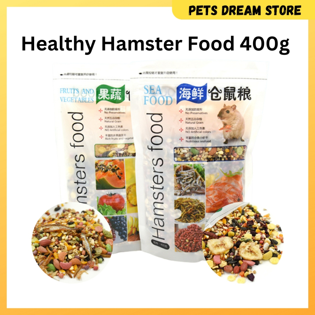 Healthy Hamster food 400g seafood fruit & Veggie multi grain seed ...