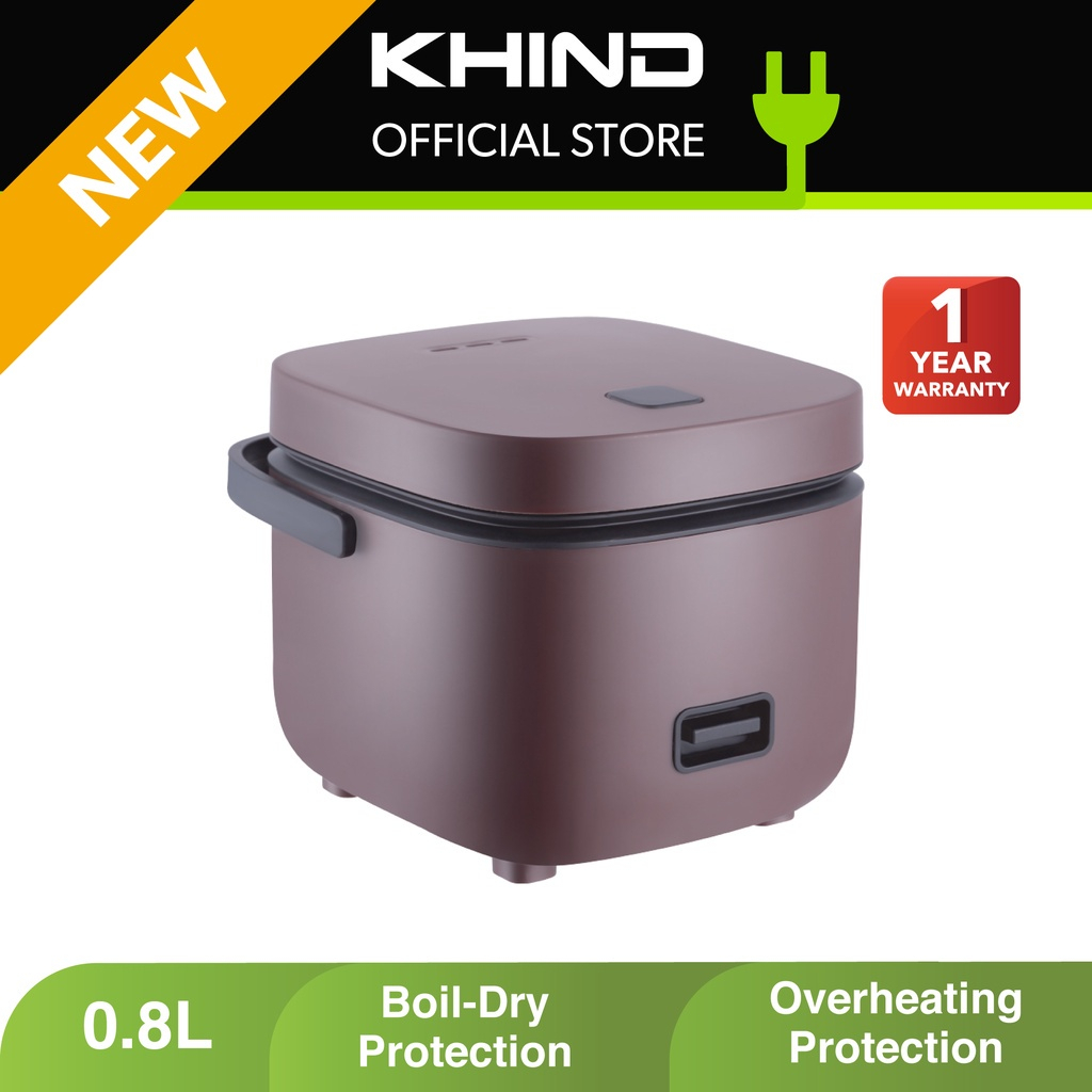 Khind Multifunction Mini Rice Cooker Serve 2-3 Person 0.8 Litre RCM08 ...