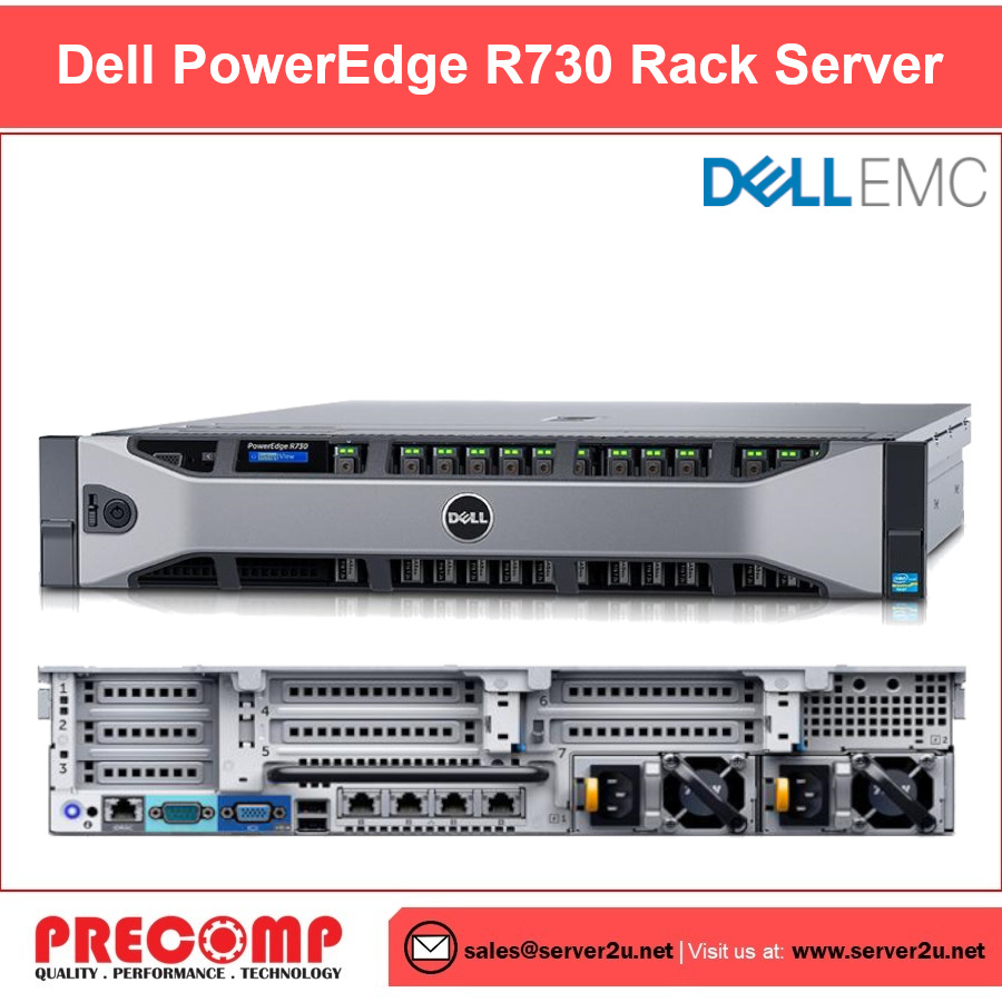 (Refurbished) Dell PowerEdge R730 Rack Server (2xE52699v3.128GB.8x480GB ...