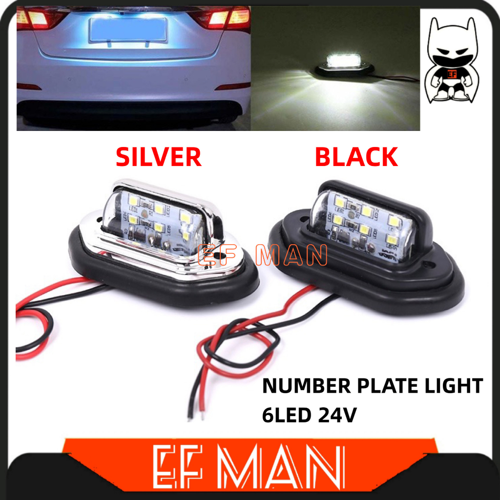 UNIVERSAL 24V 6 LED NUMBER PLATE LIGHT WATERPROOF TRUCK TRAILER LORRY ...