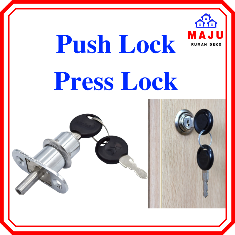 MAJU Push Lock Press Lock for Sliding Door Plunger Desk Cupboard Locker ...