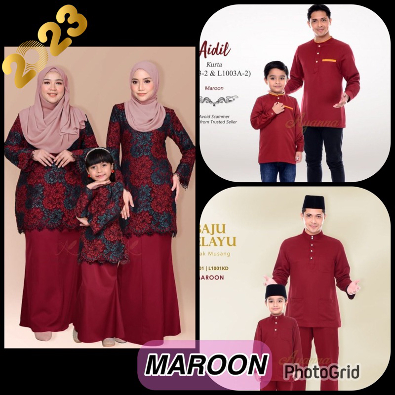 BAJU RAYA SEDONDON TEMA WARNA MAROON READYSTOCK | Shopee Malaysia