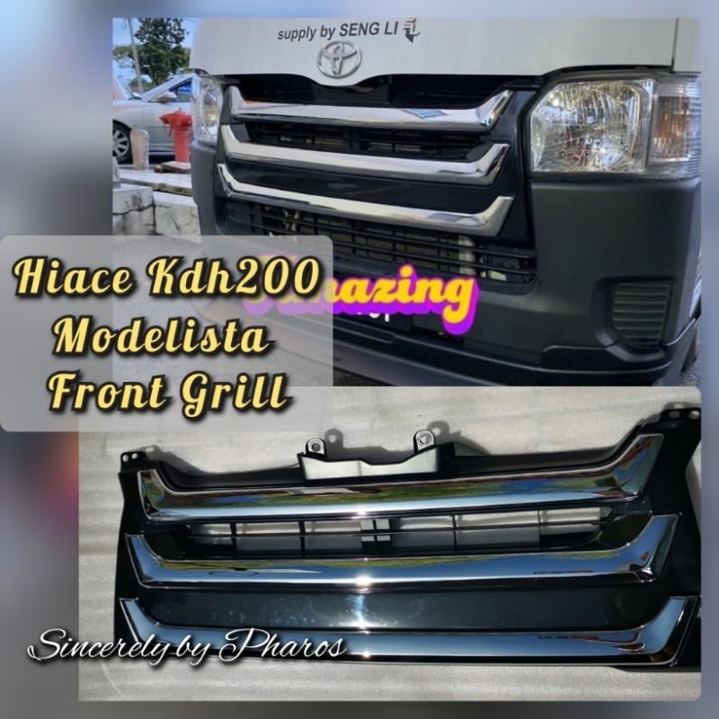 [ Pharos ] Toyota Hiace KDH200 Front Grill Grille Modelista Chrome ...
