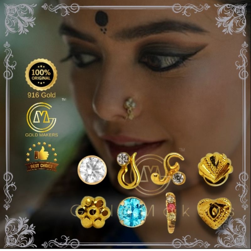 GOLD MAKERS Gold Fancy Mukuthi 1 A - F | Shopee Malaysia