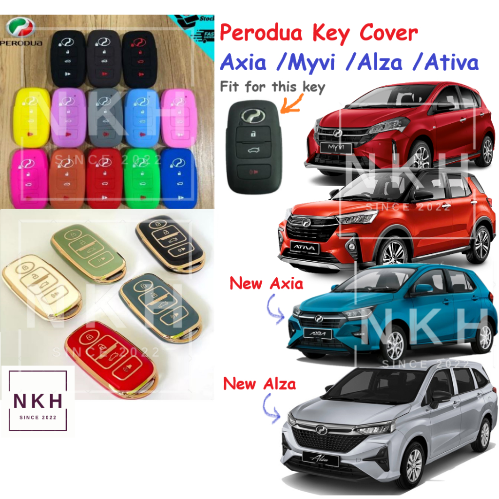 PERODUA New Axia Myvi Ativa Alza 2023 Key Cover Case Holder Sarung ...