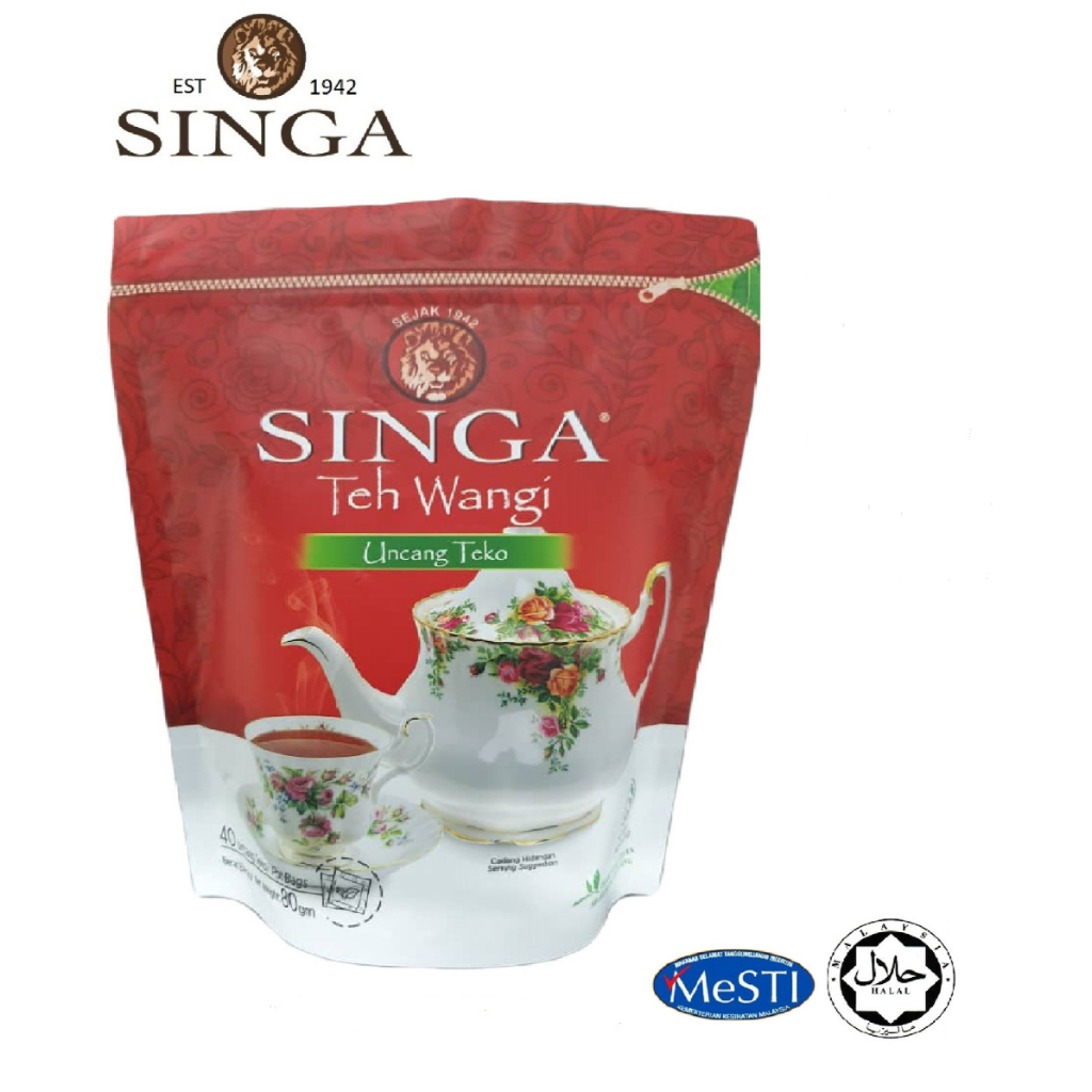 SINGA Teh Wangi/ Rose Tea Potbag, 80gm (2gm x 40's) | Shopee Malaysia