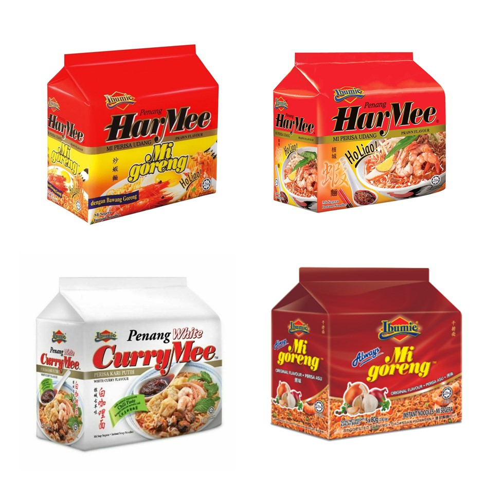 Ibumie Mi Goreng Instant Noodle Asli / HarMee Mi Goreng / HarMee Soup ...