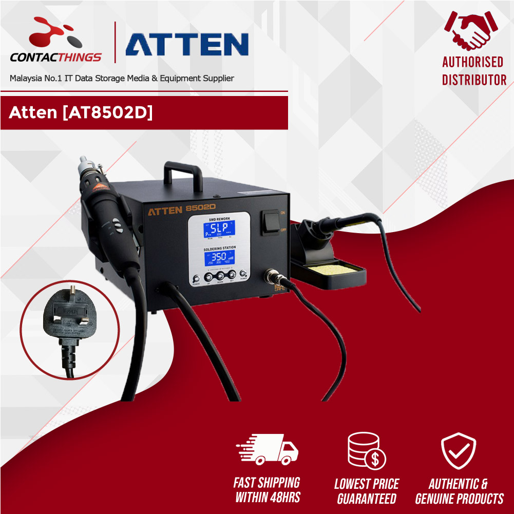 ATTEN AT8502D 700W Dual LCD Display Temperature 2 In 1 Rework Station ...