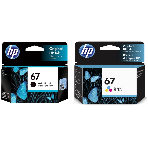 HP 67 HP67 ORIGINAL INK CARTRIDGE BLACK COLOR 3YM56AA 3YM55AA for HP ...