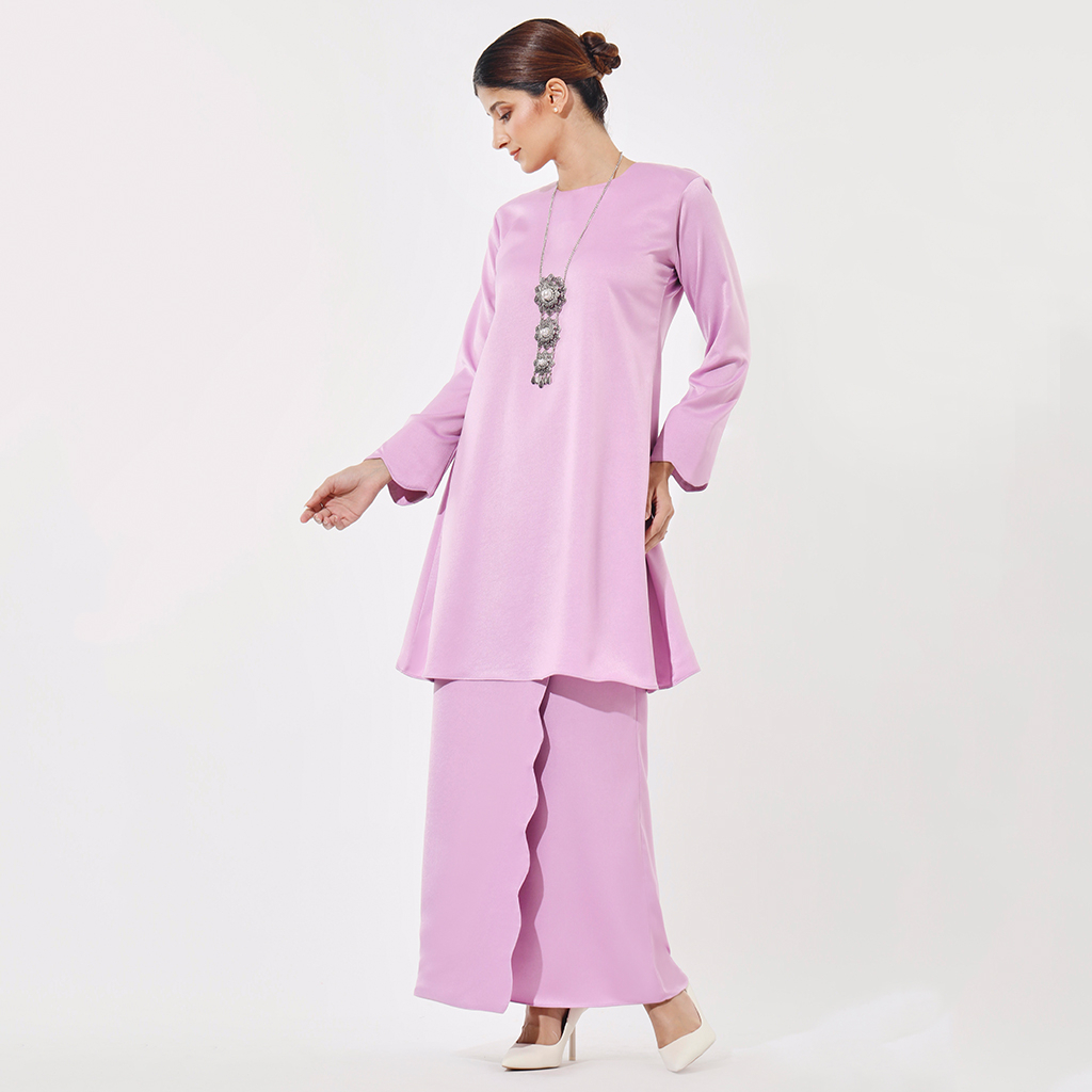 INHANNA BASIC Zahra Scallop Kurung | Shopee Malaysia
