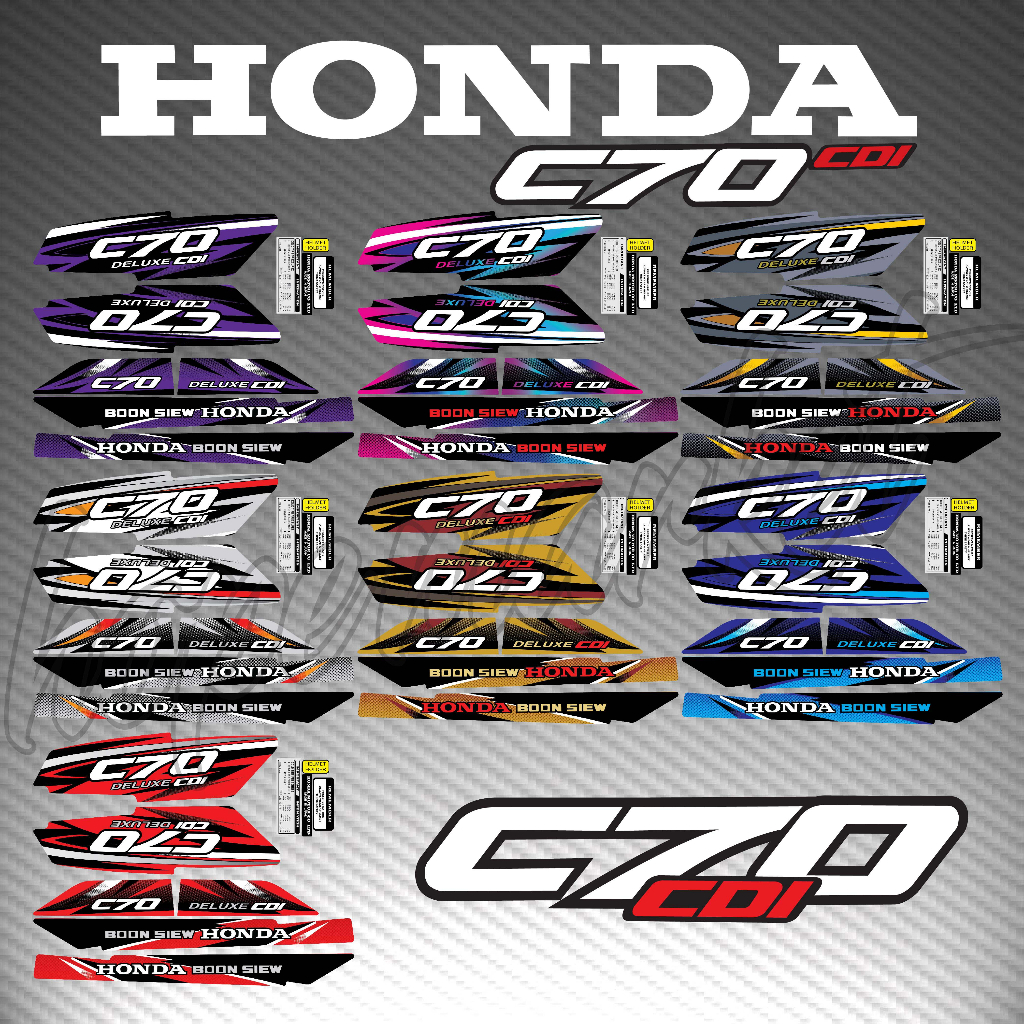 STRIPE MOTOR HONDA C70 (9) CUSTOM NEW MODEL BODY STICKER | Shopee Malaysia