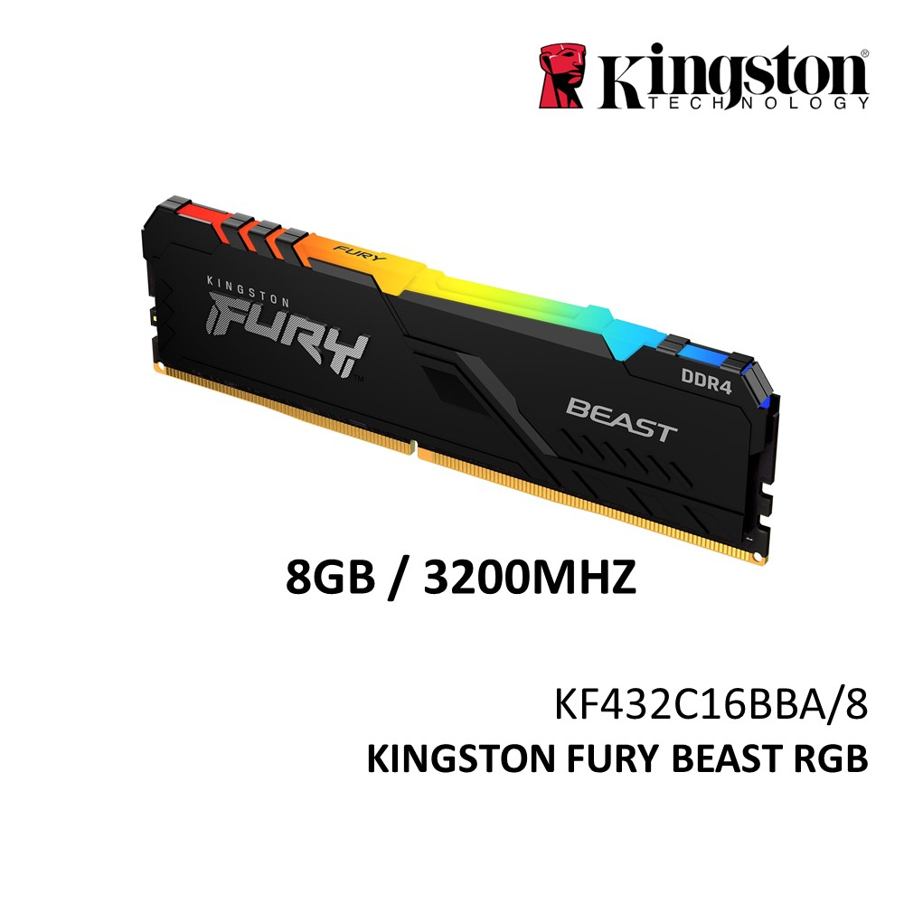 KINGSTON FURY BEAST RGB DDR4 3200MHZ GAMING RAM (8GB) KF432C16BBA/8 | Shopee Malaysia