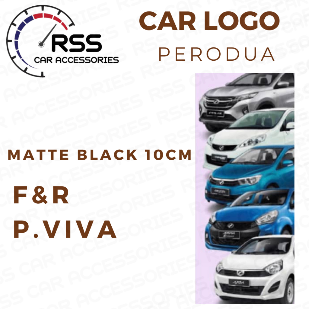 PERODUA LOGO 10CM MATTE BLACK | Shopee Malaysia