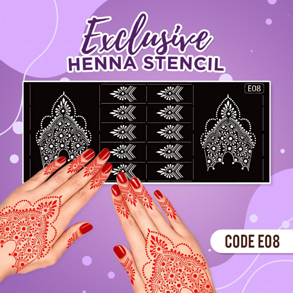 Sticker Inai Tekap Sepasang Tangan New Design Stiker Enai Tampal ...